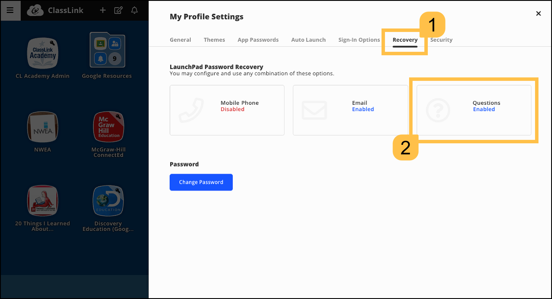Removing Challenge Response Questions for Password Recovery