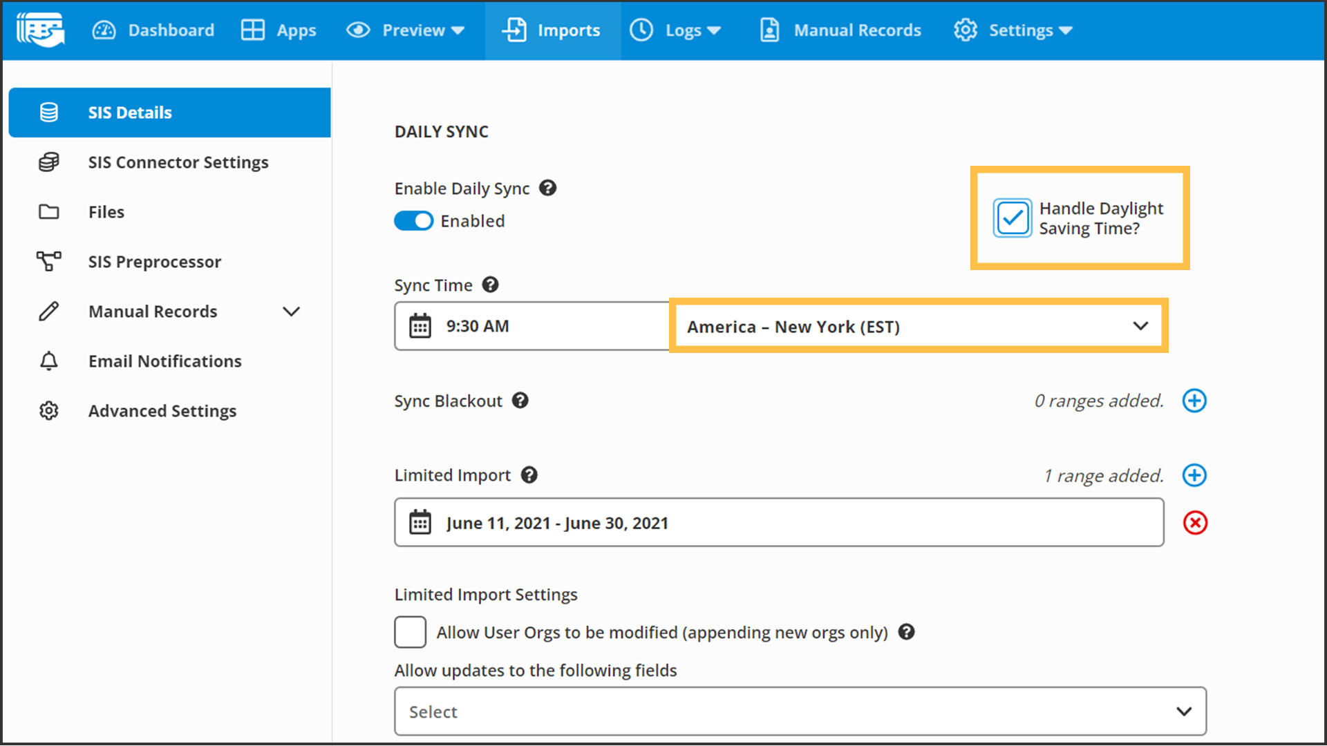 Roster Server Settings