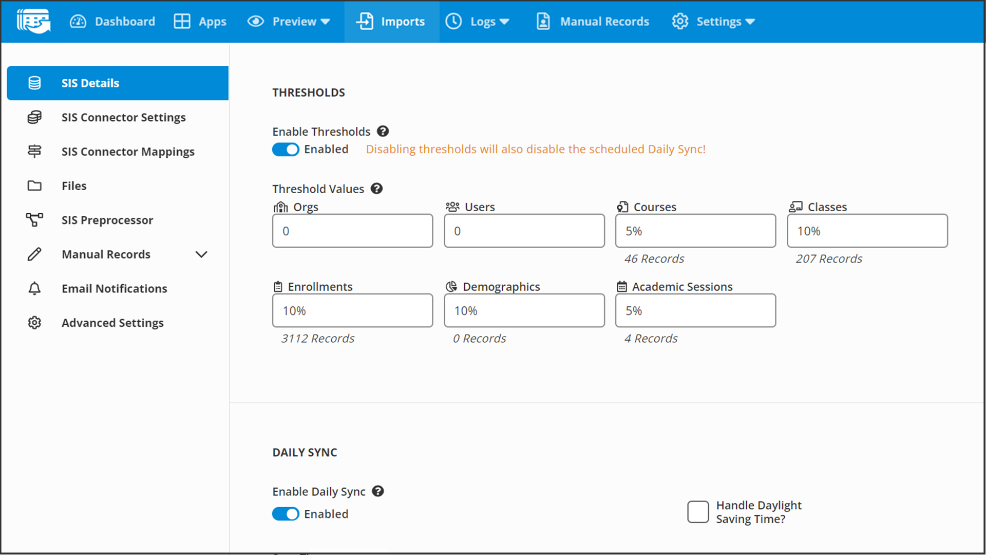 Roster Server Settings