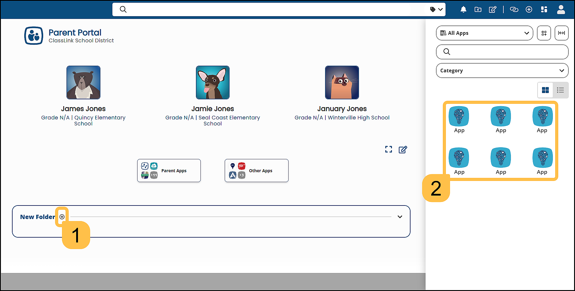 Parent Portal: Folder Management