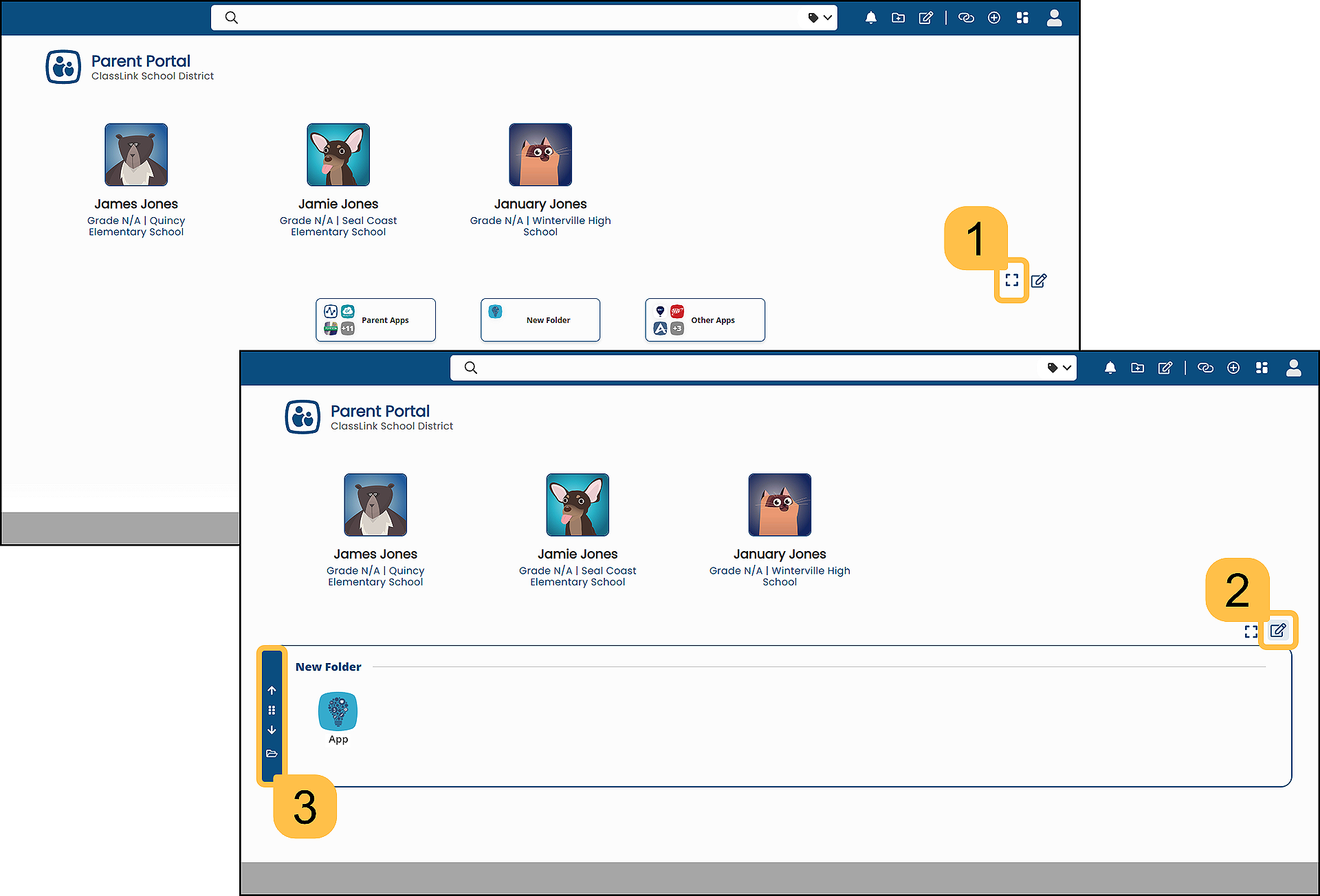 Parent Portal: Folder Management