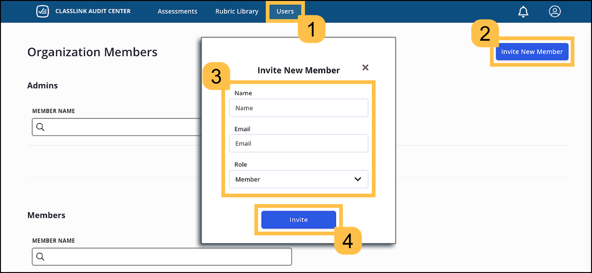 Administrator: Adding Member Users