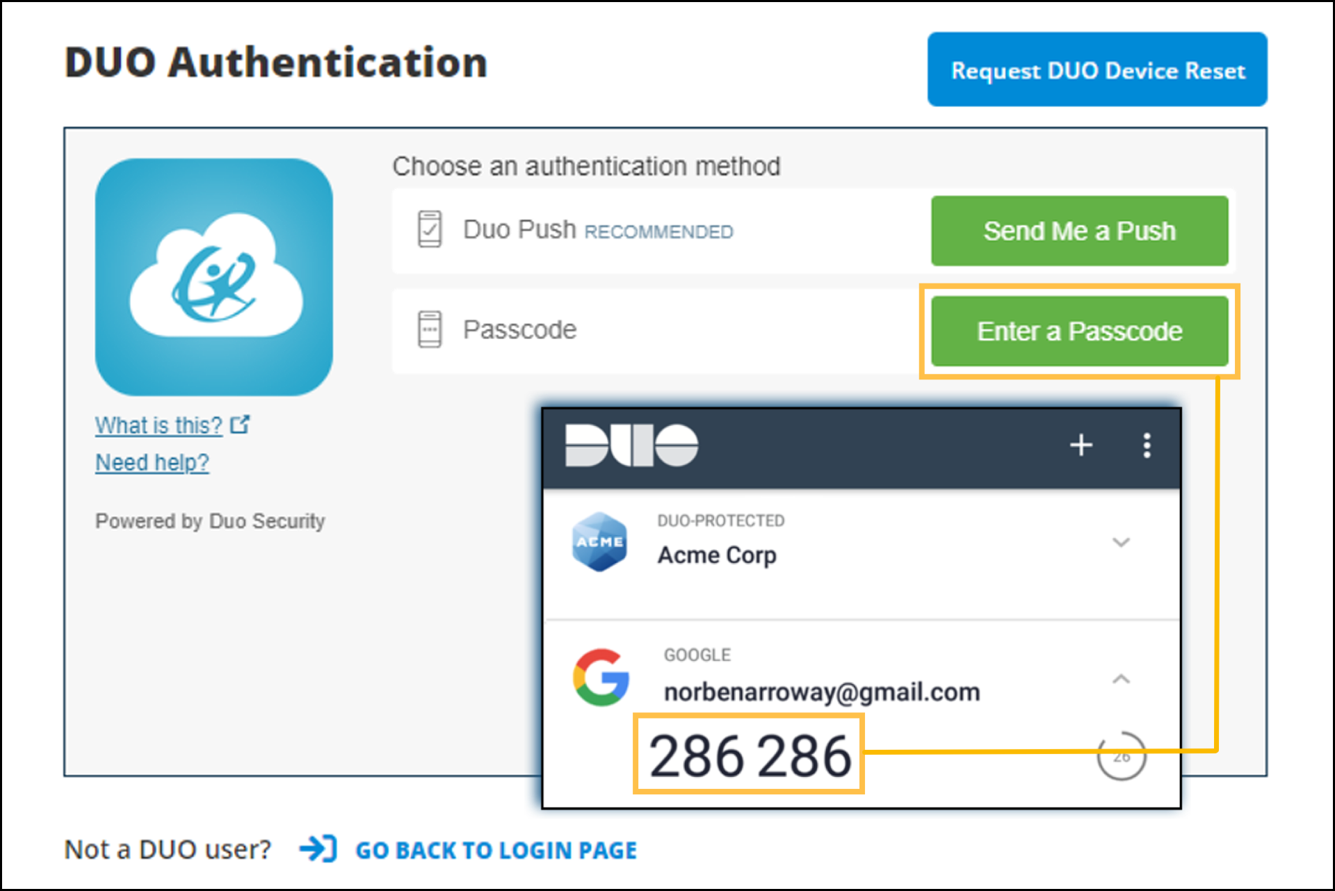 DUO Push Two-Factor Setup and Use