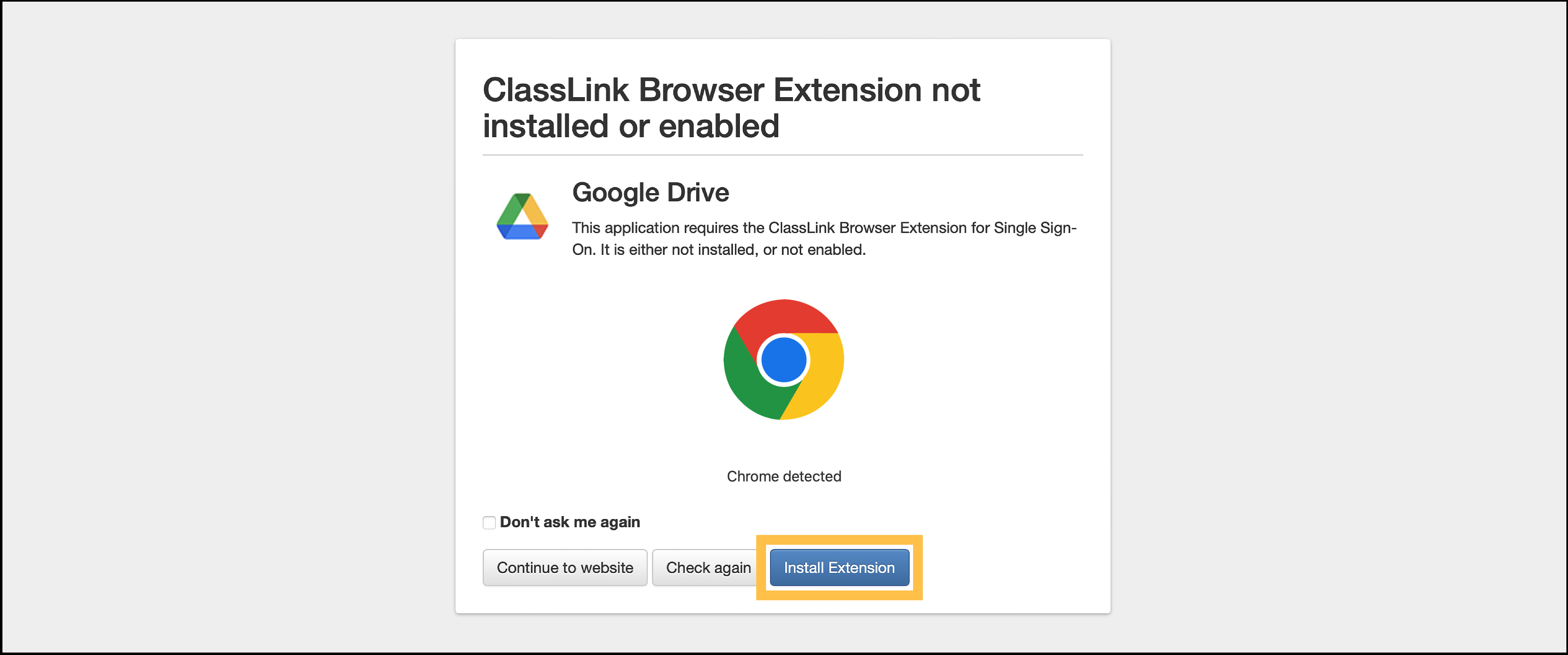 ClassLink OneClick Browser Extension: Install for Chrome
