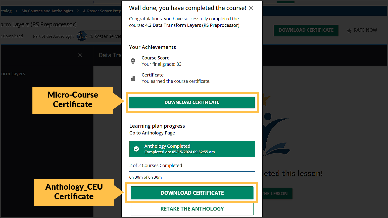 Academy Credentials (CEUs & Badges)