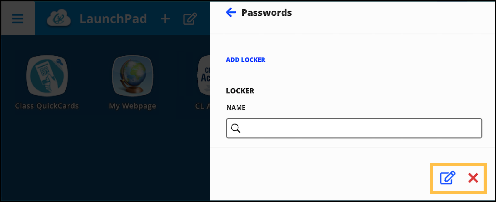 Página principal de LaunchPad