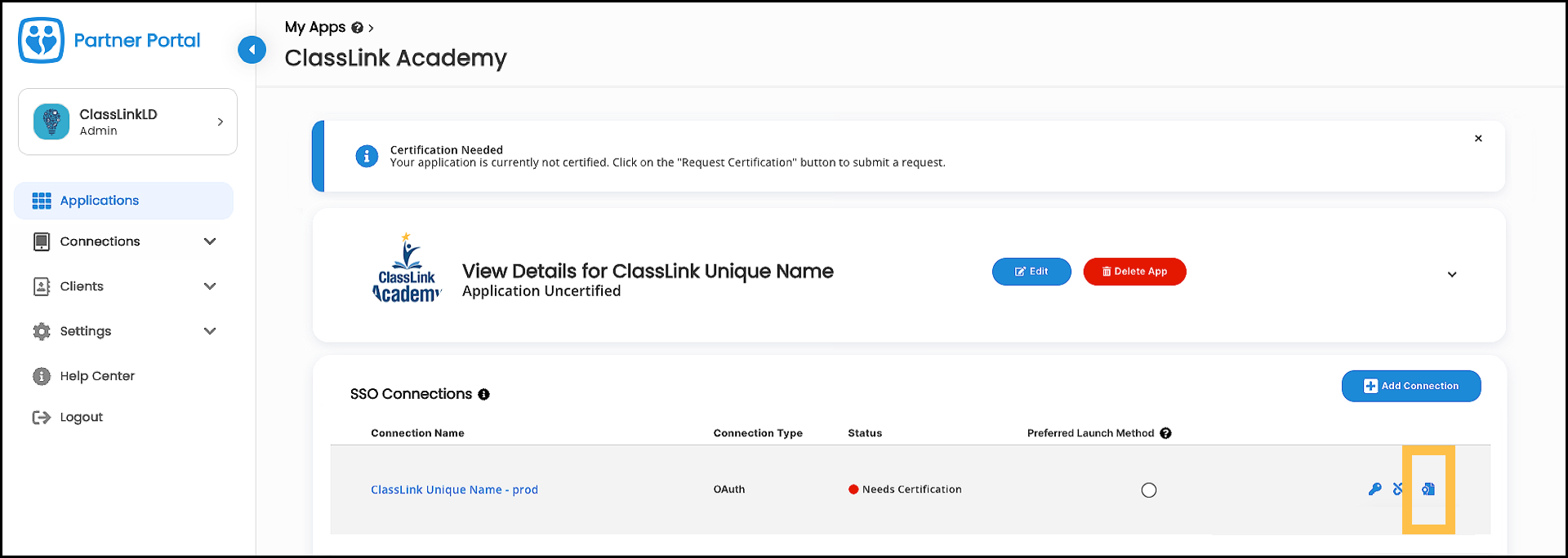 Request App Certification