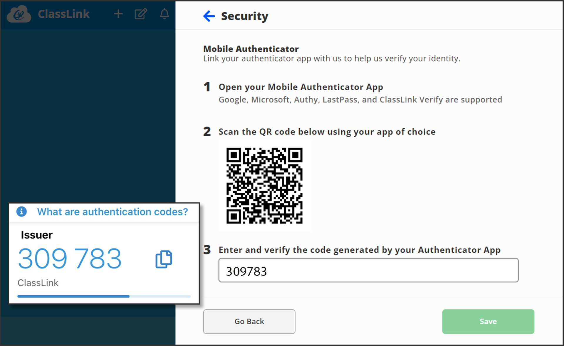 Set Up the ClassLink Verify Mobile MFA Application