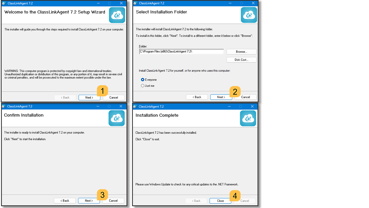Install the ClassLink Agent on a PC
