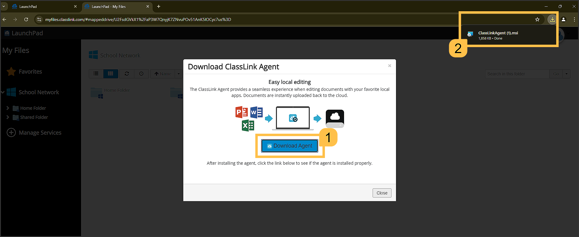 Install the ClassLink Agent on a PC