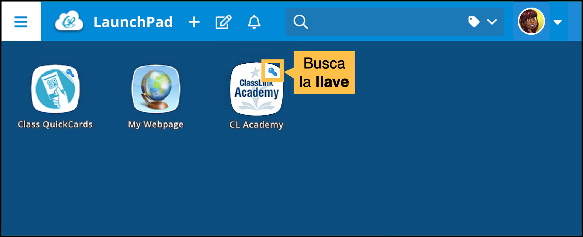 Página principal de LaunchPad