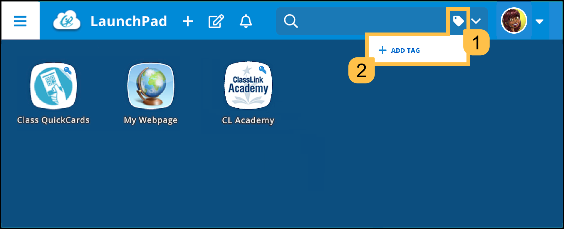 LaunchPad Home Page: Organize Apps With Tags