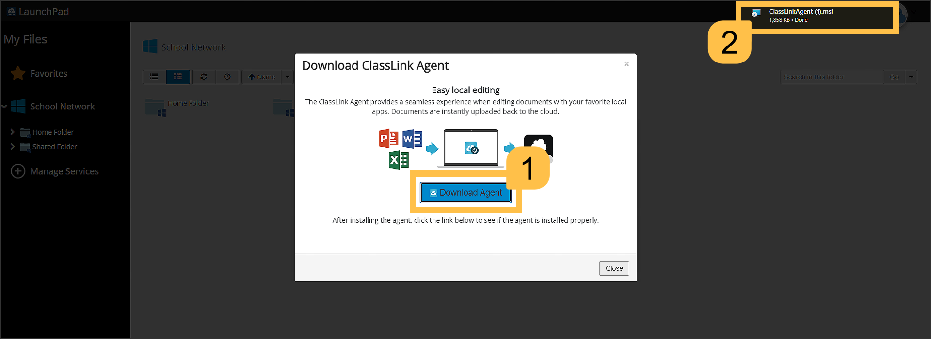 Install the ClassLink Agent on a PC