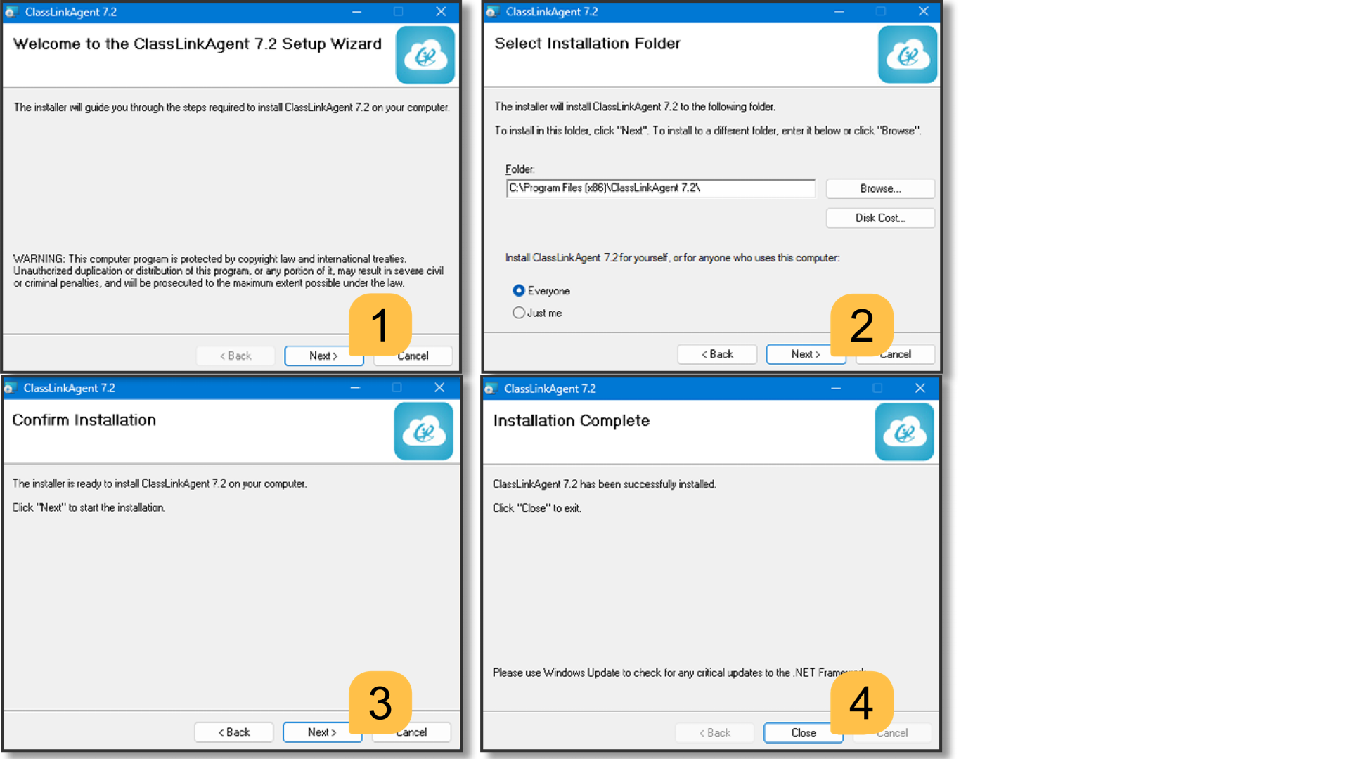Install the ClassLink Agent on a PC