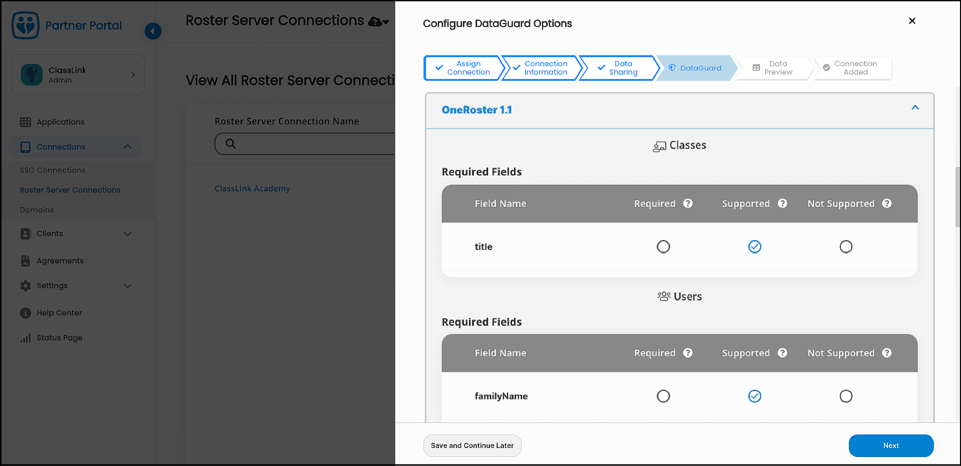 Add and Manage Roster Server Connections