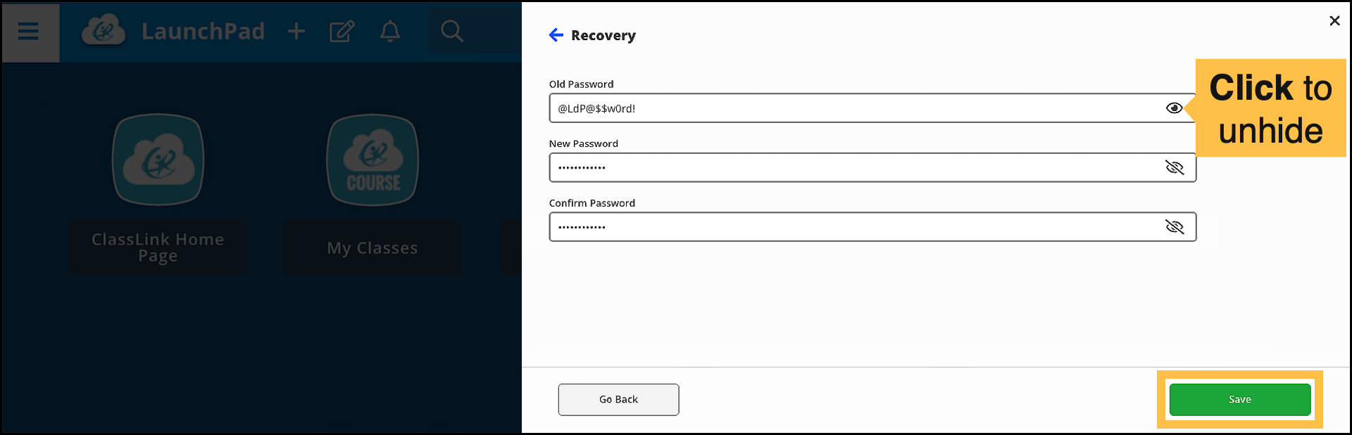 Change Your ClassLink Password