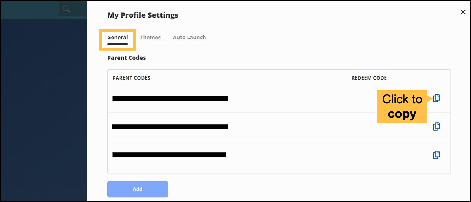 LaunchPad Code for Parent Portal Registration