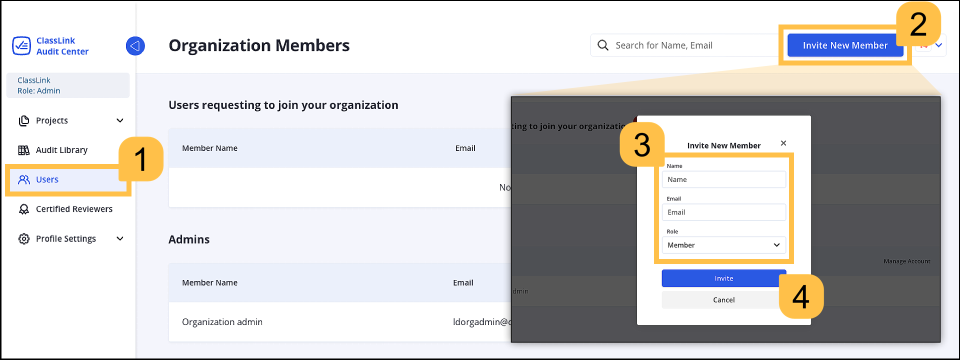 Administrator: Add Member Users