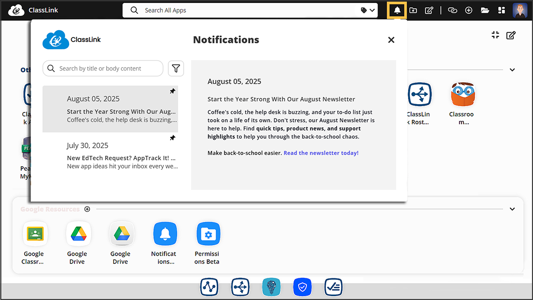 Dynamic Theme: Notifications