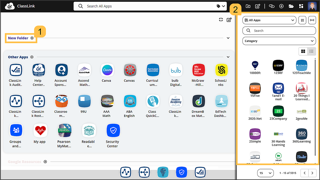 Dynamic Theme: Folder Management
