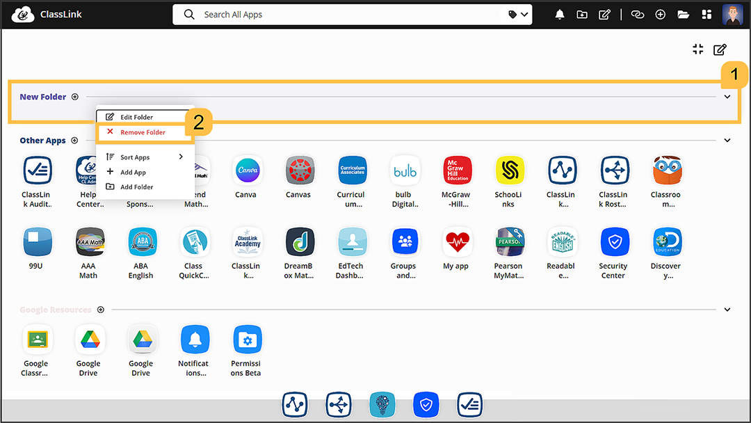 Dynamic Theme: Folder Management