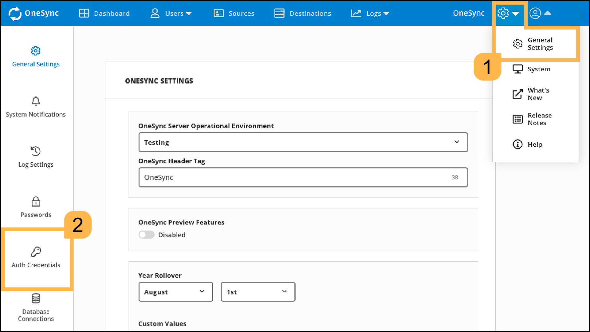 OneSync Destination Authorization & API Registration—Authorization ...
