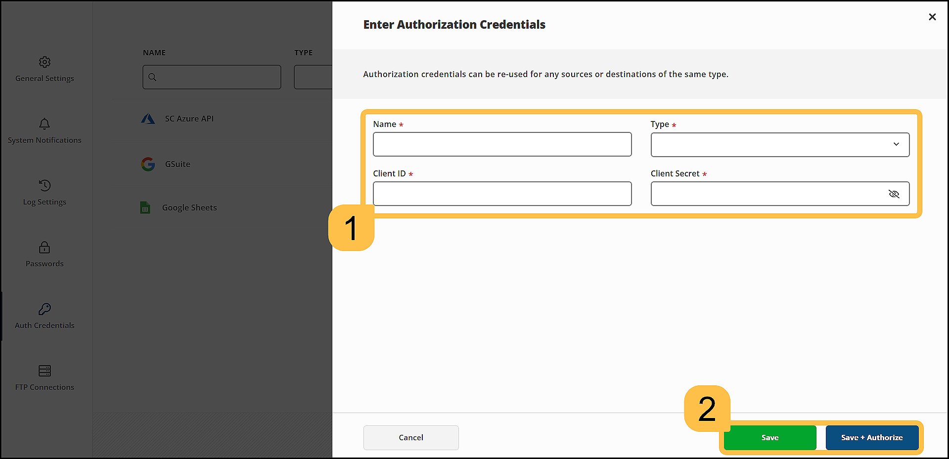 OneSync Destination Authorization & API Registration—Authorization ...